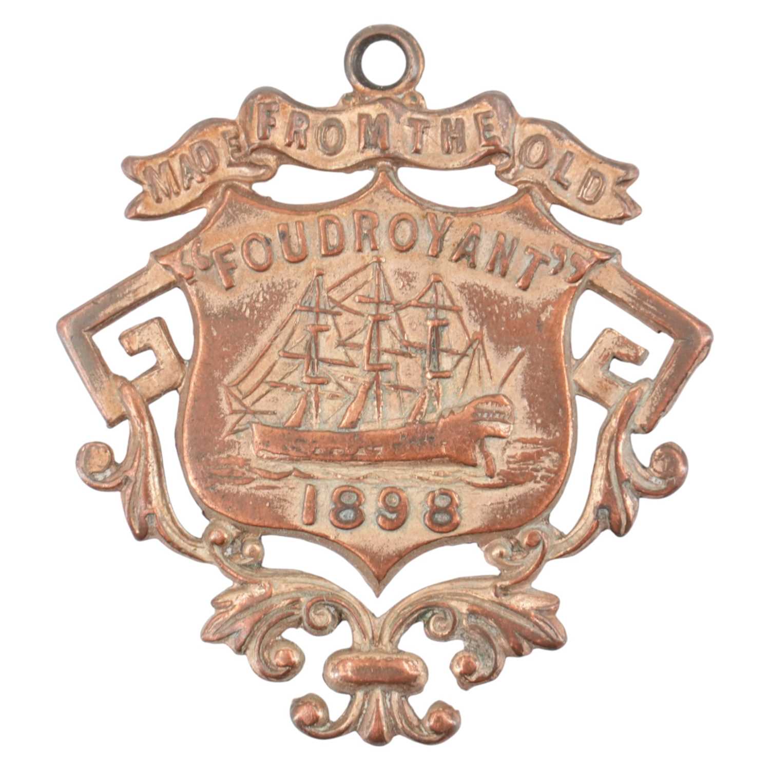 Lot 994 - An 1898 HMS Foudroyant commemorative medal,