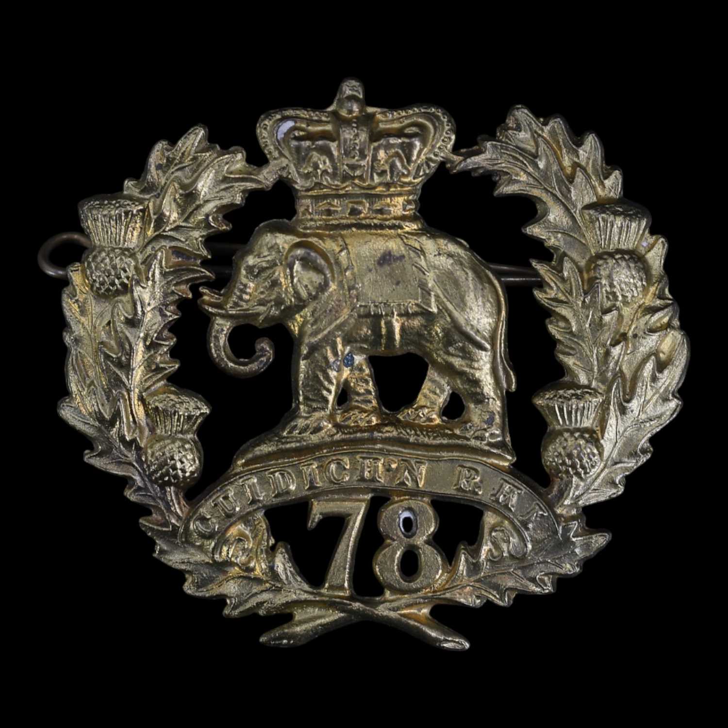 Lot 146 - A Victorian 78th Regiment of Foot cap badge